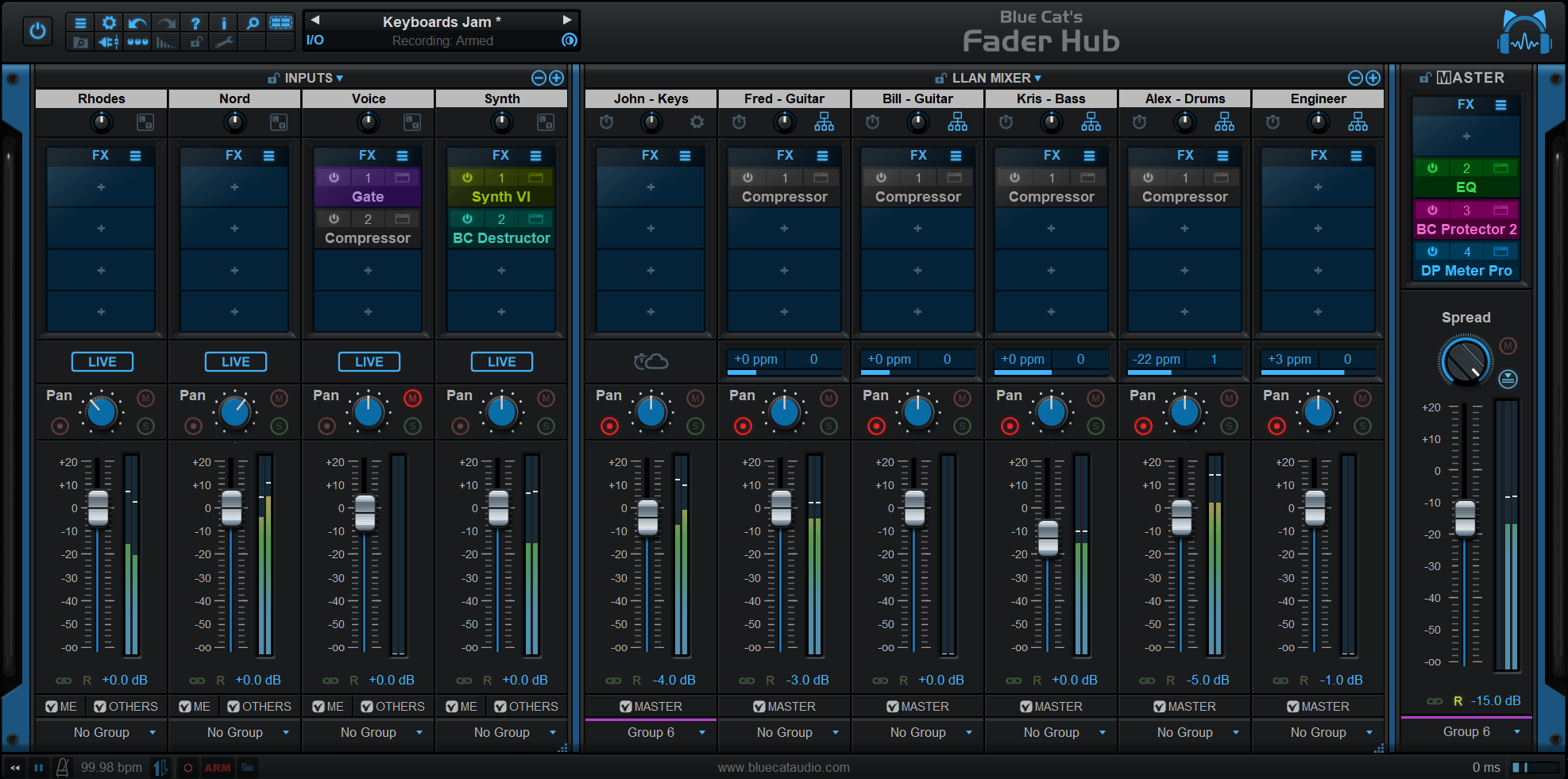 Blue Cat's Fader Hub - Play with other musicians over the network and ... Blue Cat's Fader Hub - Play with other musicians over the network and ...