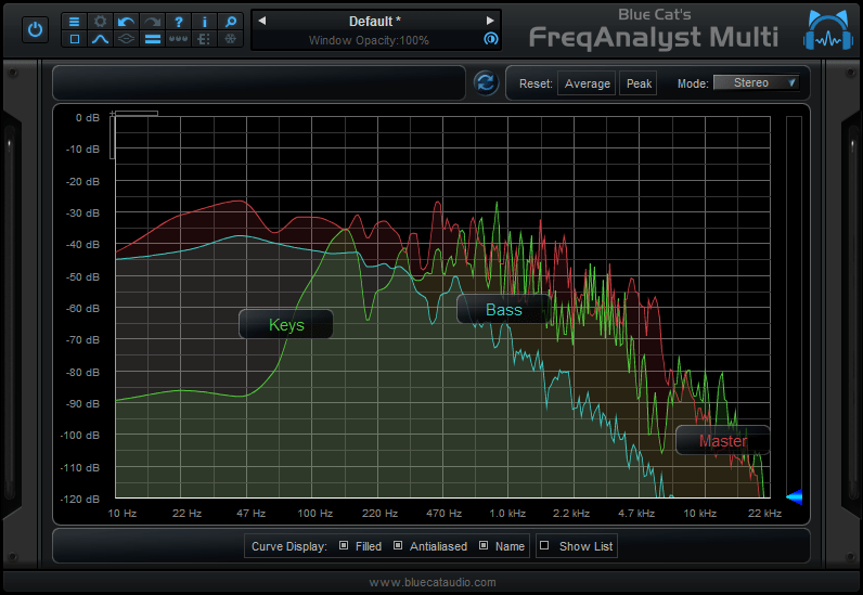 Blue Cat's FreqAnalyst Multi - Collapse controls you do not need to ...